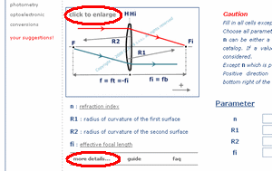 guide : free online optical calculation